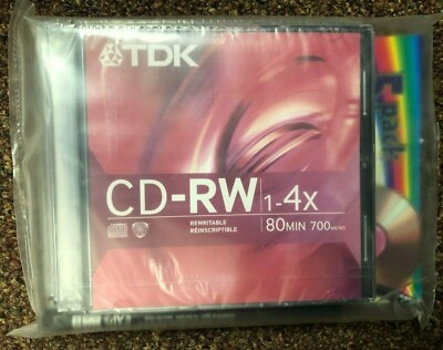 TDK CD-RW Rewritable Blank CDs 80 Min 700 MB Pack Of 5 (with bonus ...