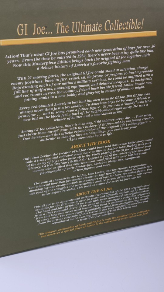 GI JOE ACTION MARINE MASTERPIECE EDITION DELUXE BOOK AND REPODUCTION ...