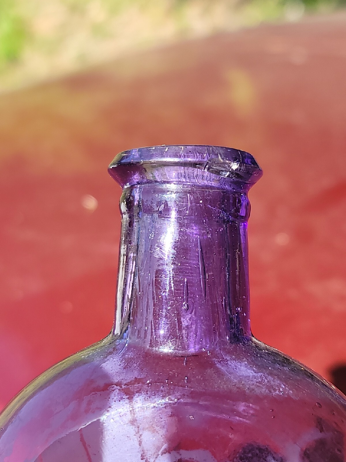 1880s Pint Amethyst Jojo Whiskey Flask☆ Old Purple Liquor Bottle! | eBay
