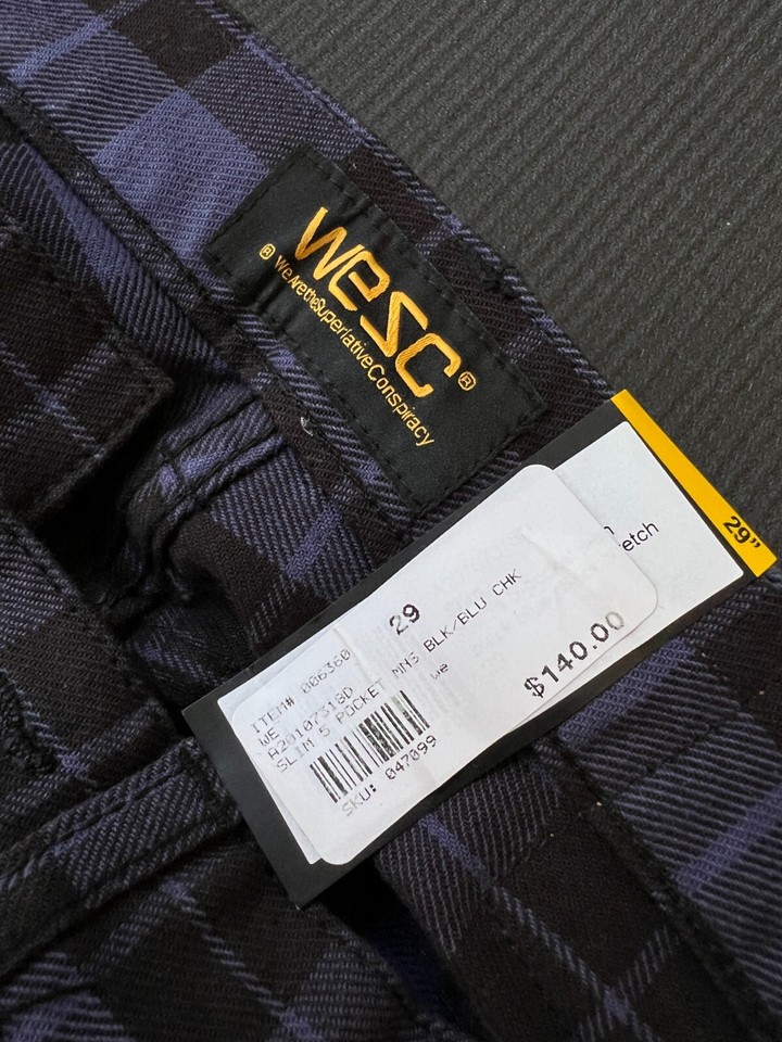 WESC Slim Fit Denim Size 29x32 Mens Jeans Straight Leg Brand New! | eBay