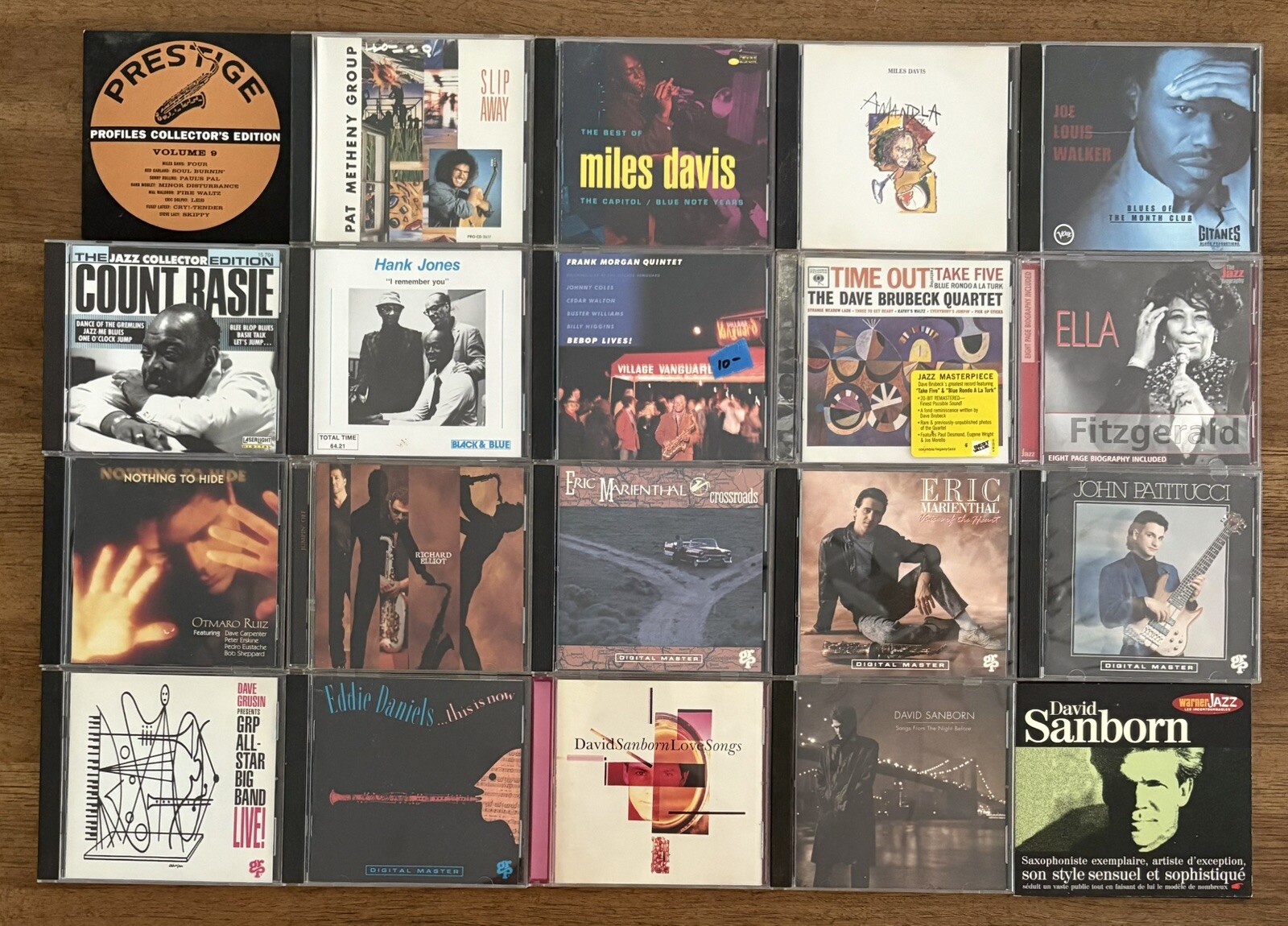 20 Jazz CDs, used, Dave Brubeck, David Sanborn, Miles Davis, Hank Jones ...
