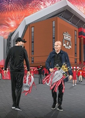 Liverpool FC champions 2024/25 (winners Klopp & Slot) photograph - 8" x ...