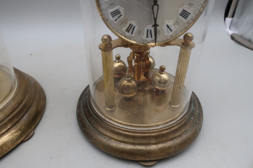 C 4 x Vintage Quartz & Mechanical Dome Mantel Clocks - Kundo / Bentima ...