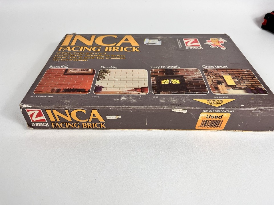 Z-Brick Inca Facing Brick 20 Bricks Covers Over 4 Sq Ft Box Red | eBay