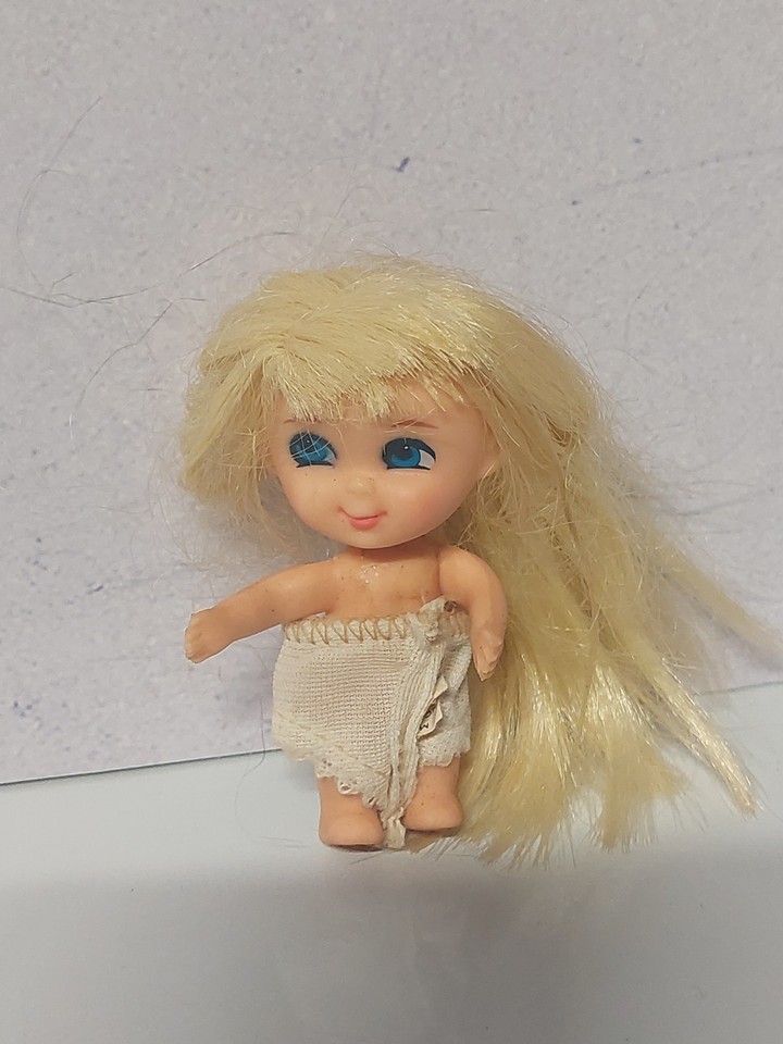 Little Kiddles Doll Blonde Hair Blue Eyes Girl Vintage Mattel Kiddle | eBay