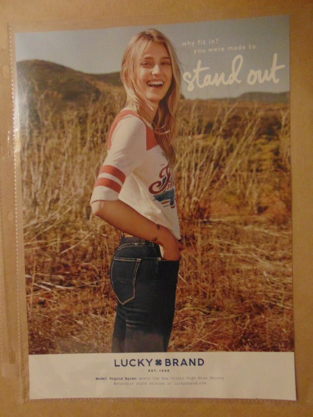 Magazine Print Ad Advertising LUCKY BRAND Jeans Denim Fashion Designer ...