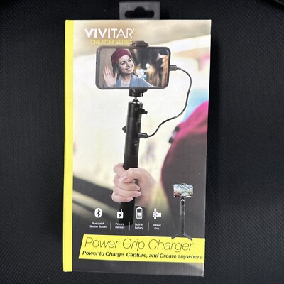 Vivitar Creator Series Power Grip Charger Selfie Stick With Charger New ...