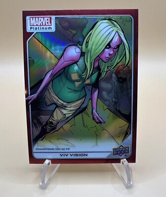 2023 UPPER DECK MARVEL PLATINUM - RED RAINBOW - VIV VISION #156 | eBay