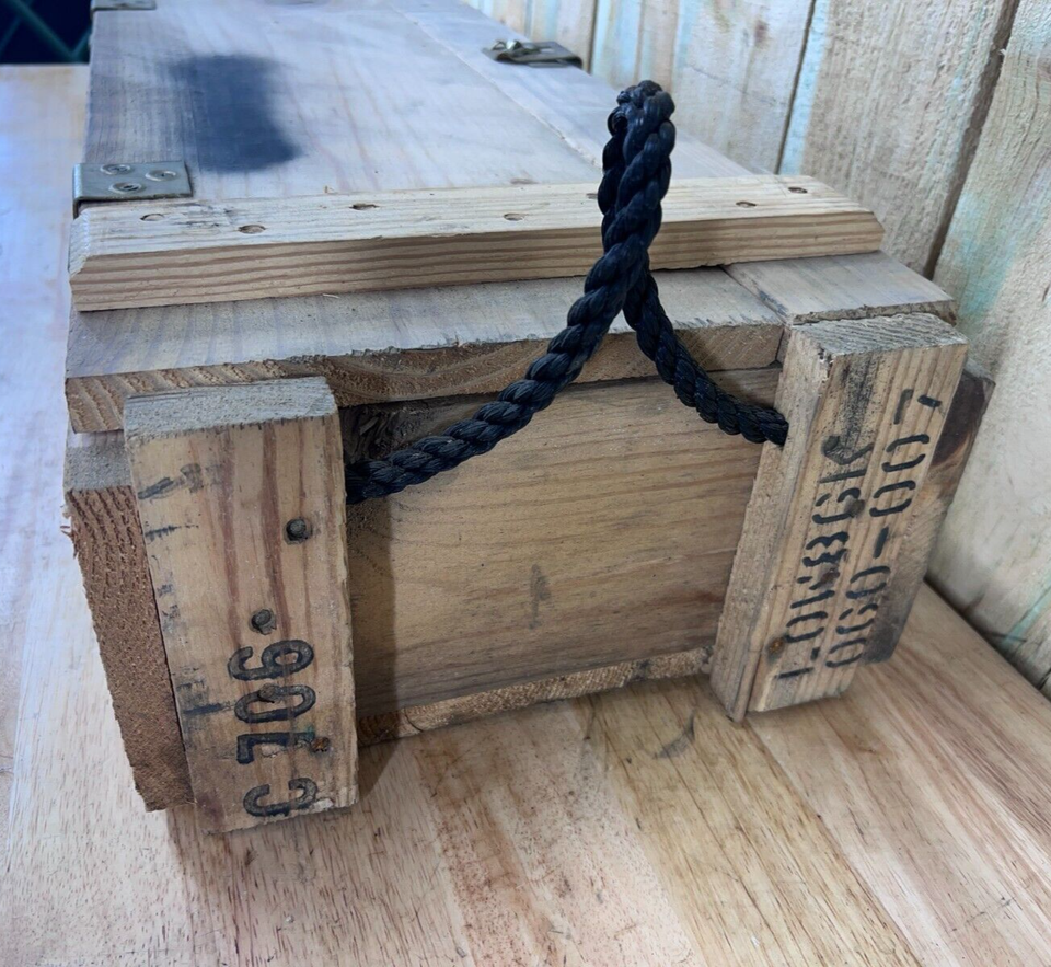 Wooden Surplus Ammo Crate M2 M30 Mortar Explosives Box U.S. Military ...