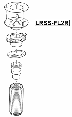 Rear Shock Absorber Mounting For Land Rover Febest LRSS-FL2R OEM ...