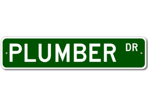 PLUMBER Street Sign - Personalized Last Name Signs | eBay
