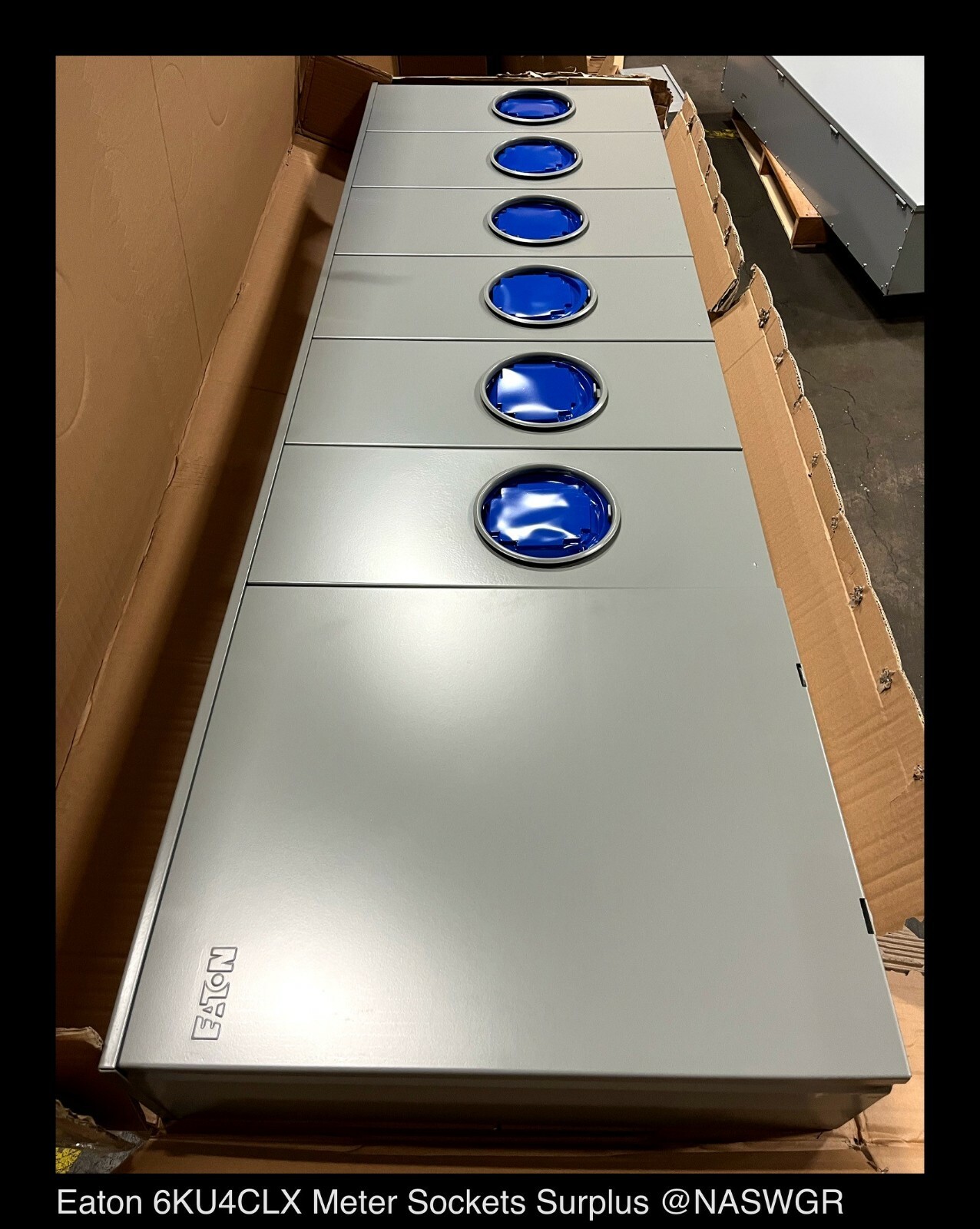 Eaton 6KU4CLX Multi-Gang Meter Socket - 400A/600V/N3R/6Gang - Unused ...