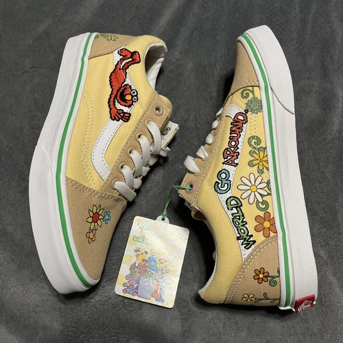 Vans Old Skool Sesame Street Low Elmo Natural Yellow Kids Size 3 Cookie ...