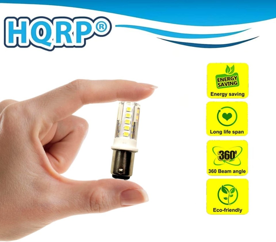 2-Pack HQRP 12V-24V DC BA15d Double Contact LED Bulb Replacement 1130 ...