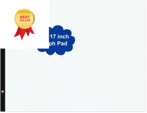 Large Engineering Graph Paper - 22" x 17" Grid Paper, 50 1-Pack, Blue ...