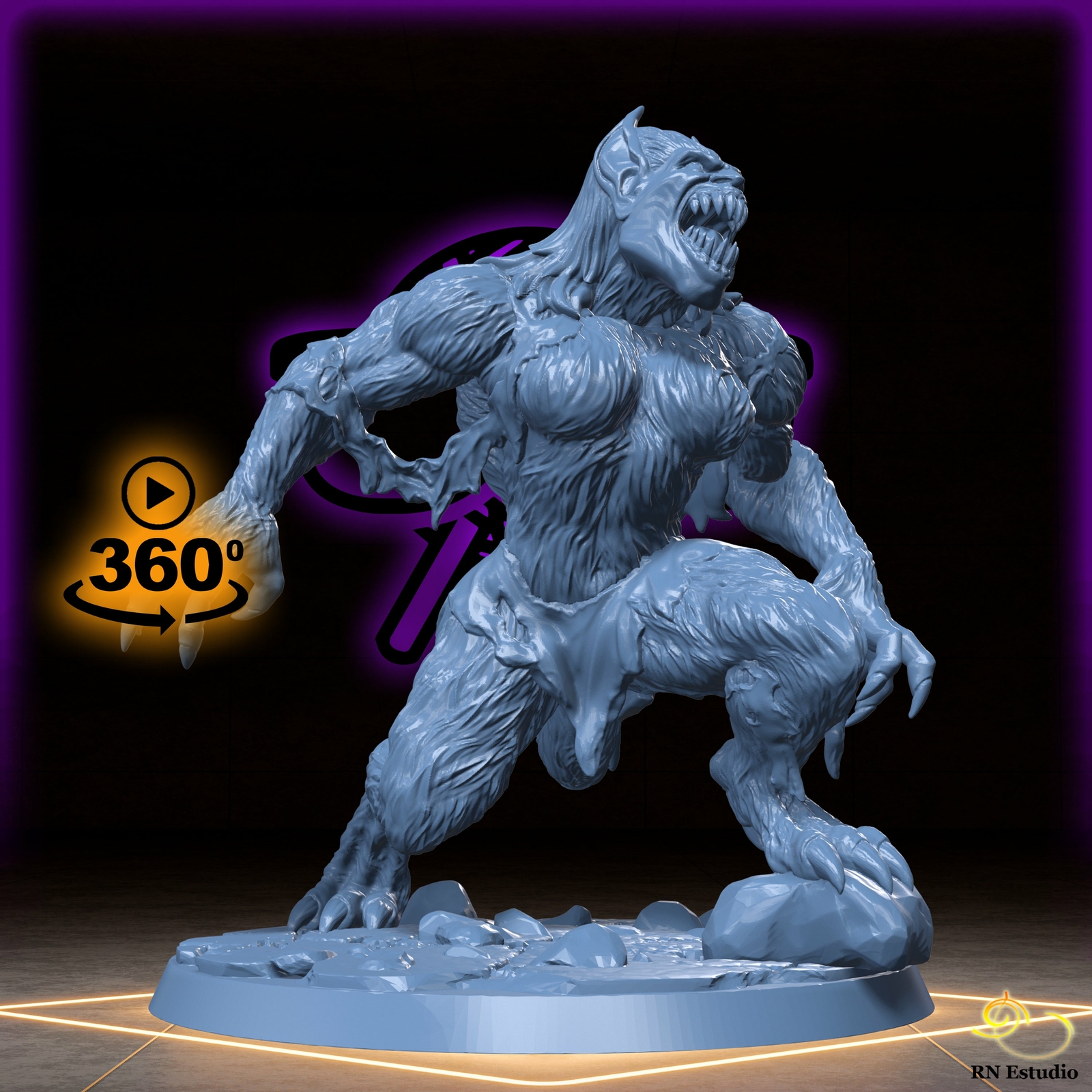 Female Werebeast | Werewolf | Lycan | Bloodhunter miniature for ...