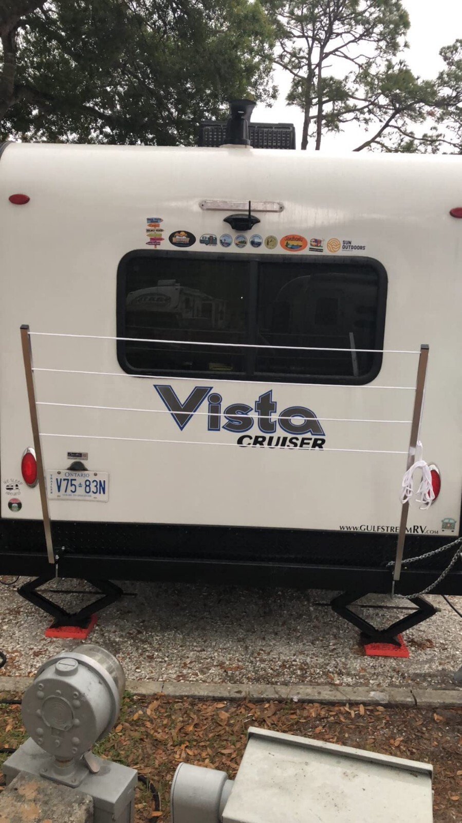 Portable Clothesline for Travel Camper RV Bumper Mount Clothes Drying ...