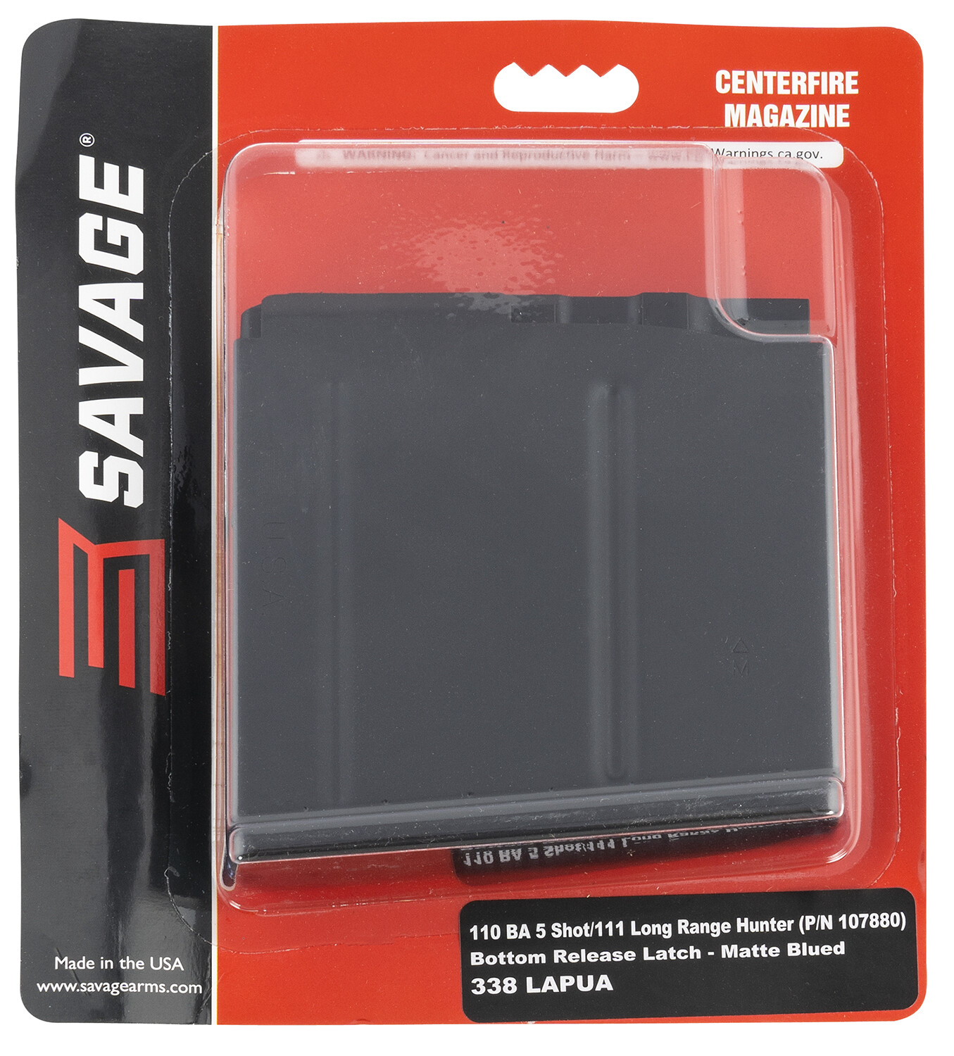 Savage 110 BA 111 Long Range Hunter 5 Shot Magazine, 338 Lapua, Matte ...