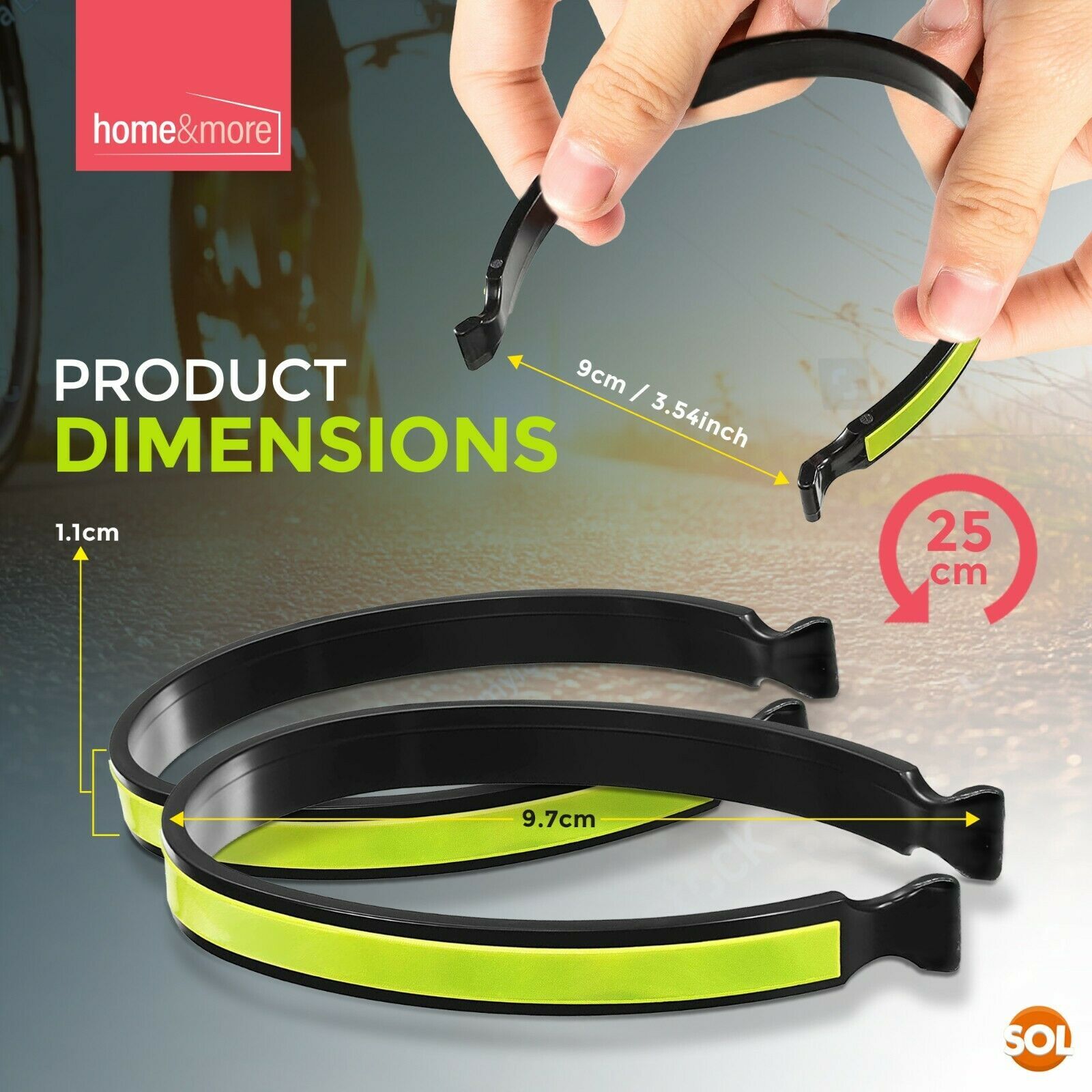 4 Cycle Clips | Bicycle Bike Lightweight Trouser Bands Reflective ...