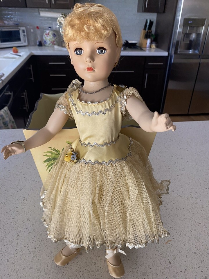 Vintage Madam AlexanderNina Ballerina Rare Yellow Tutu 17’ Hard Plastic Doll WTG | eBay