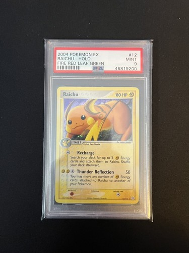2004 Pokemon EX Fire Red Leaf Green Raichu 12/112 PSA 9 Mint Holo Rare ...