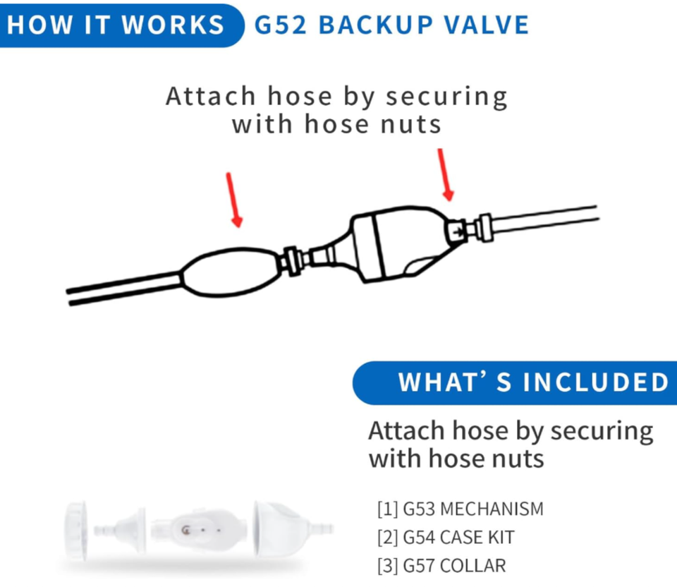 G52 Backup Valve for Polaris Pool Cleaner 180 280 380 480 3900 ...