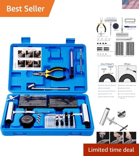 Durable 68pcs Tire Repair Kit - Universal Tools for Emergency Repairs ...