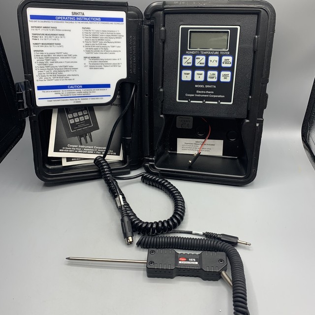 Cooper Atkins SRH77A Temperature Tester 10 to 95 Humidity for sale ...