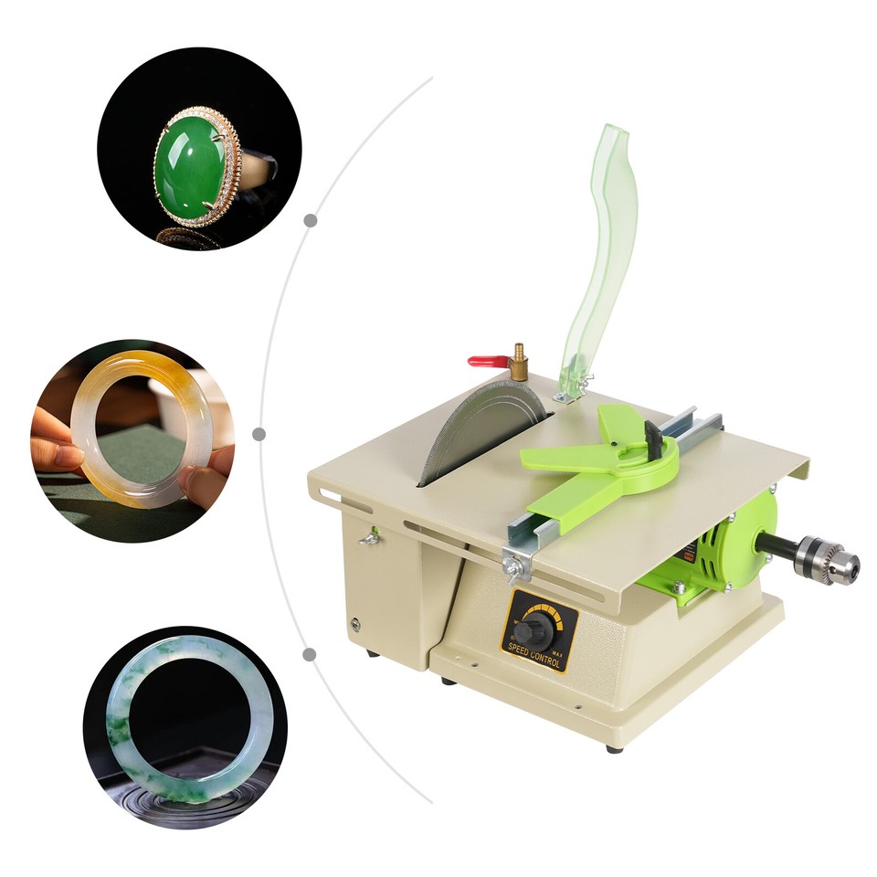 110V Upgraded Table Saw Jewelry Rock Polishing Buffer Bench Lathe ...