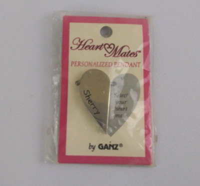 New Vintage Ganz Heart Mates Personalized Pendant Sherry Lapel Hat Pin ...