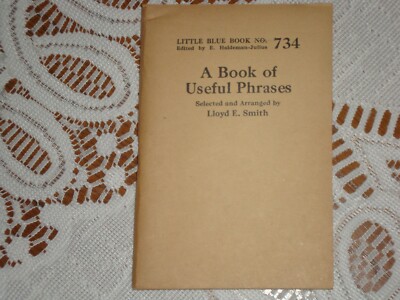 Little Blue Book 734, A Book of Useful Phrases print circa 1926 | eBay