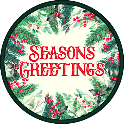 Seasons Greetings Sign Holiday Home Round Seasons Greetings Wall Sign,