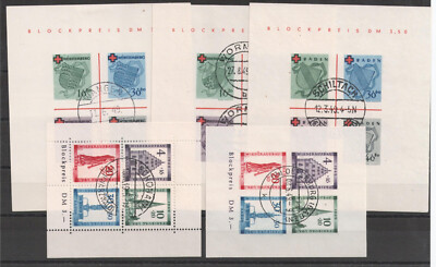 Französische Zone - alle Blocks - Falschstempel - Stempel falsch | eBay.de