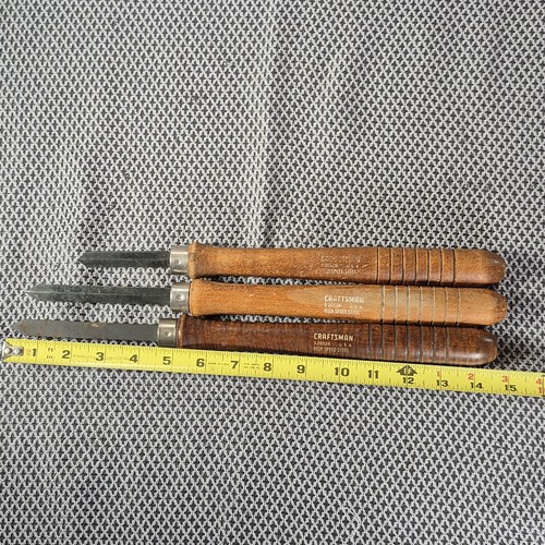 Set of 3 Sears Craftsman High Speed Steel Wood Turning Chisels 14-15 ...
