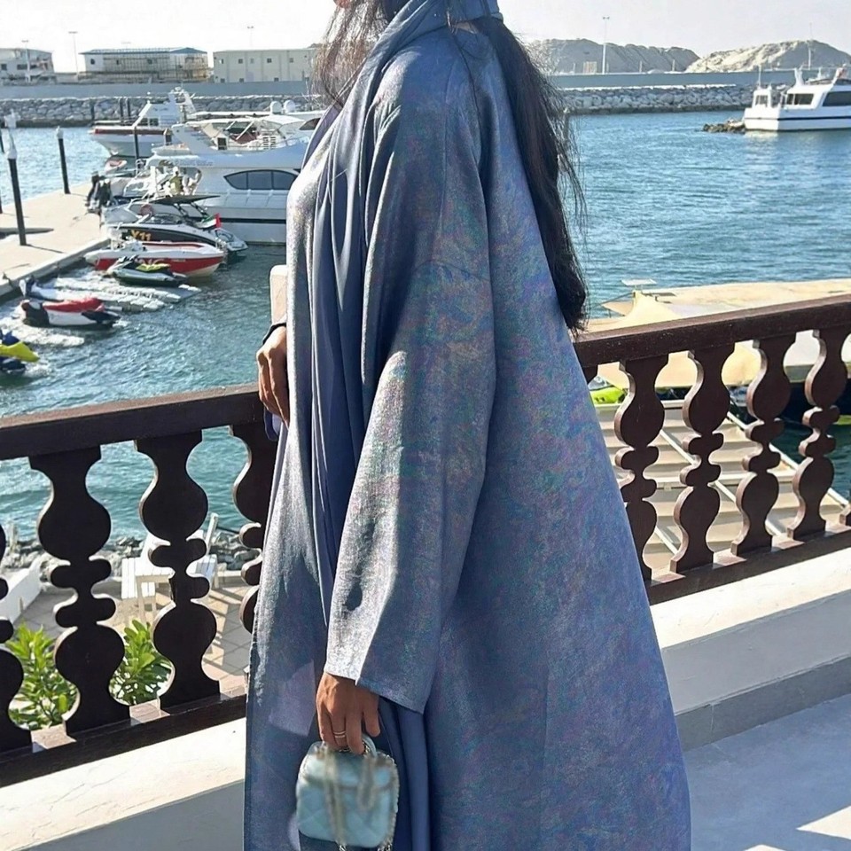 Women Muslim Long Sleeve Maxi Dress Open Kimono Cardigan Abaya Kaftan ...