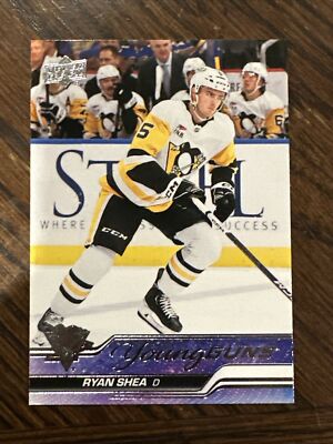 2023-24 UD Upper Deck Series 2 Ryan Shea RC Young Guns Pittsburgh ...