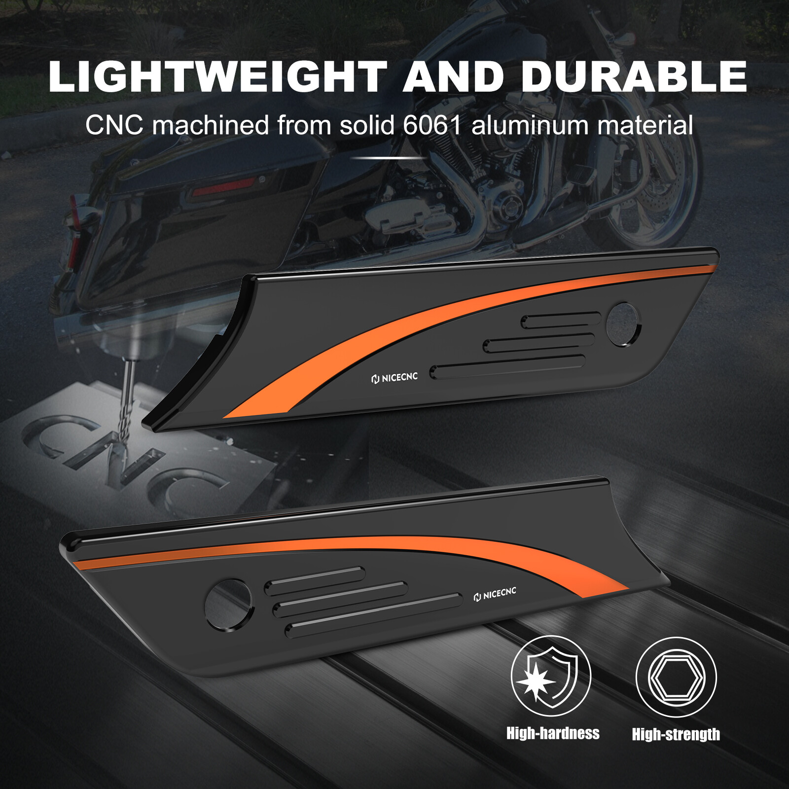 Anodized Saddlebag Latch Cover For Harley Street Glide FLHX FLHXS ...