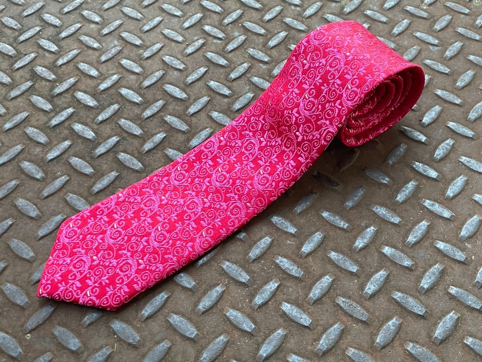 Men Tie Red Fashion Necktie Classic Length Fancy Ties New | eBay