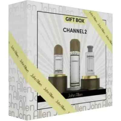 BRAND NEW JOHN ALLEN CHANNEL 2 GIFT SET PERFUME, ROLL ON & DEODRANT ...