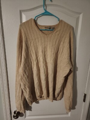 Vintage USA Fieldmaster Mens Cotton Knit Sweater Cream SIZE: XL. J1 | eBay