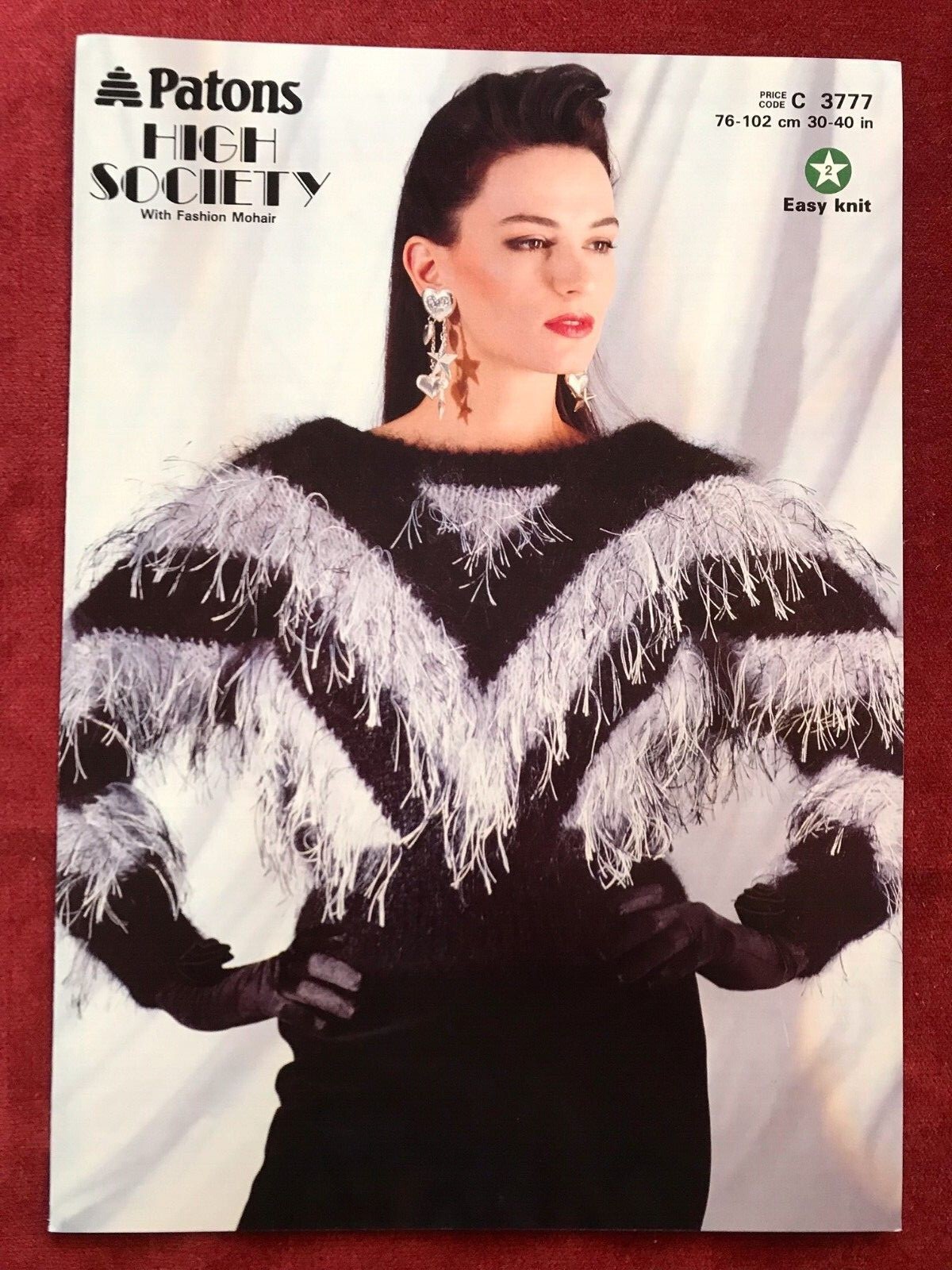Patons High Society 50g Knitting Yarn & Patterns 51% Mohair, 34% ...