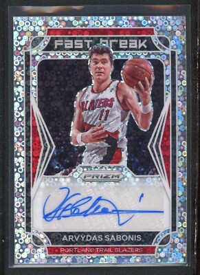 2021-22 ARVYDAS SABONIS AUTO PANINI PRIZM FAST BREAK DISCO AUTOGRAPHS ...