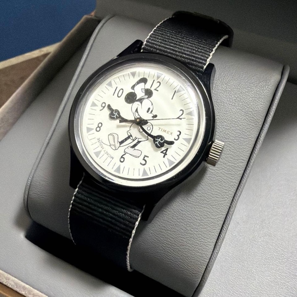 [Rare] TIMEX Mickey Mouse Watch Disney 90th Anniversary Black | eBay UK