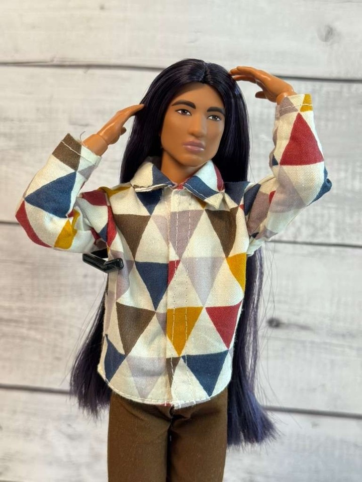 OOAK MTM Barbie Signature Looks Ken #17 Reroot, Long Hair, Dressed | eBay