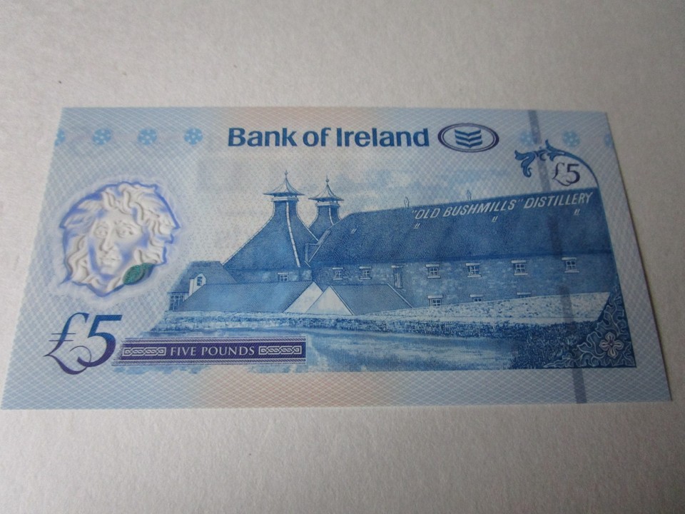 Northern Ireland 5 Pounds P 90 2017 UNC POLYMER Note Bank of Ireland | eBay