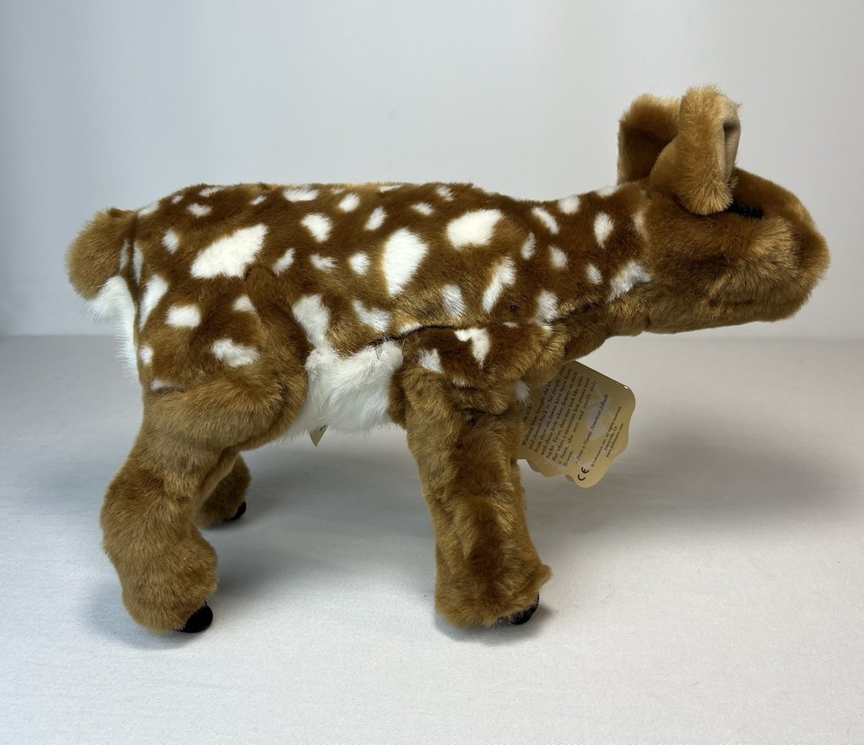Folkmanis Baby Deer Fawn Plush Hand Puppet Stuffed Animal Brown White ...
