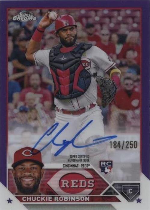 2023 Topps Chrome - Rookie Autographs Chuckie Robinson #RA-CRO Purple ...