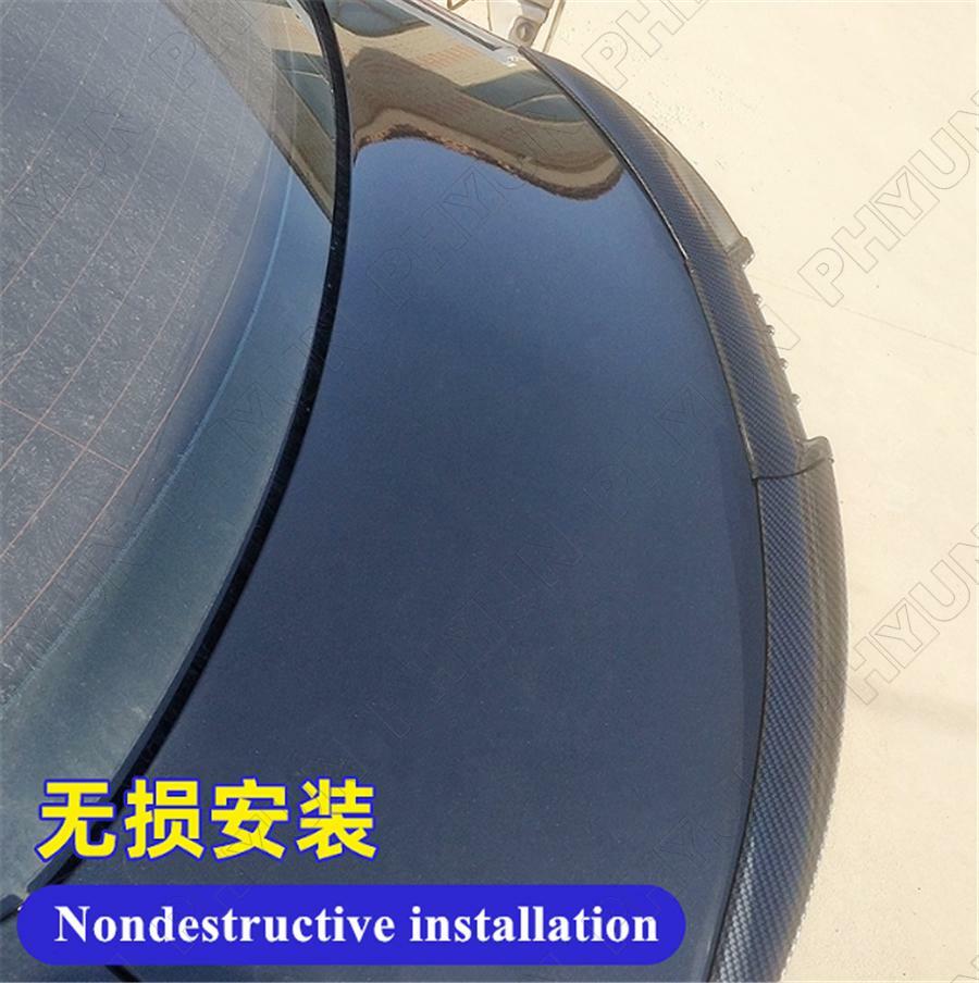 Universal Car Rear Wing Sticker Spoiler Roof Hatch Gate Trim Carbon ...