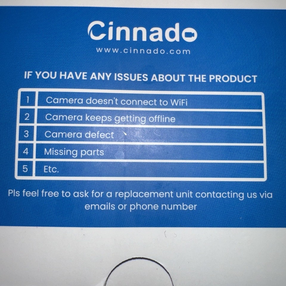 Cinnado D1 2k Indoor Security Camera | eBay