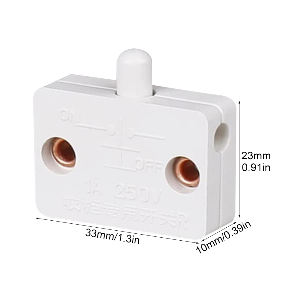 2pcs Cabinet Door Switch Wall Mounted 1A 250V Light Control Kitchen ...